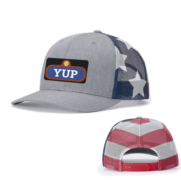 YUP Patriotic Patch Hats | BustedTees.com