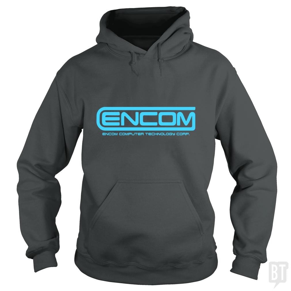 Encom Computer Technology Corp Hoodie – Retro Tech Style – BustedTees.com